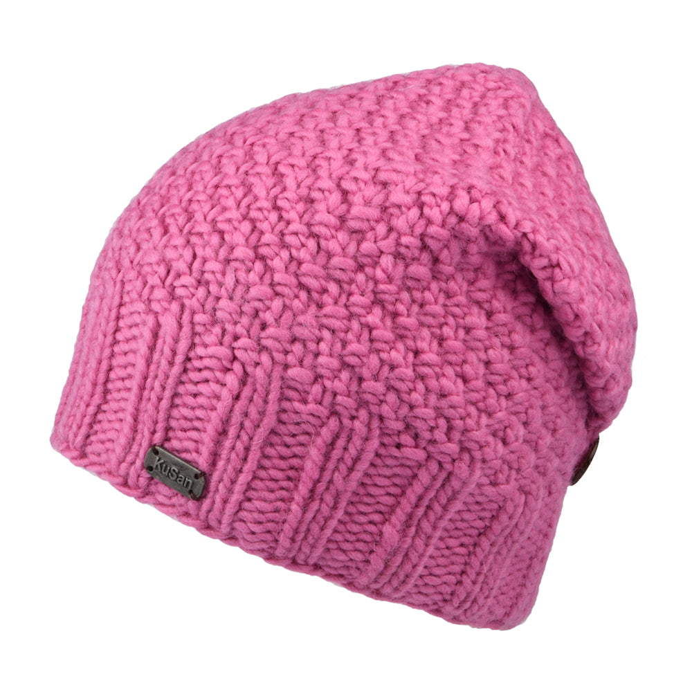 Kusan Button Down Beanie Mütze - Rosa – Hüte und Mützen